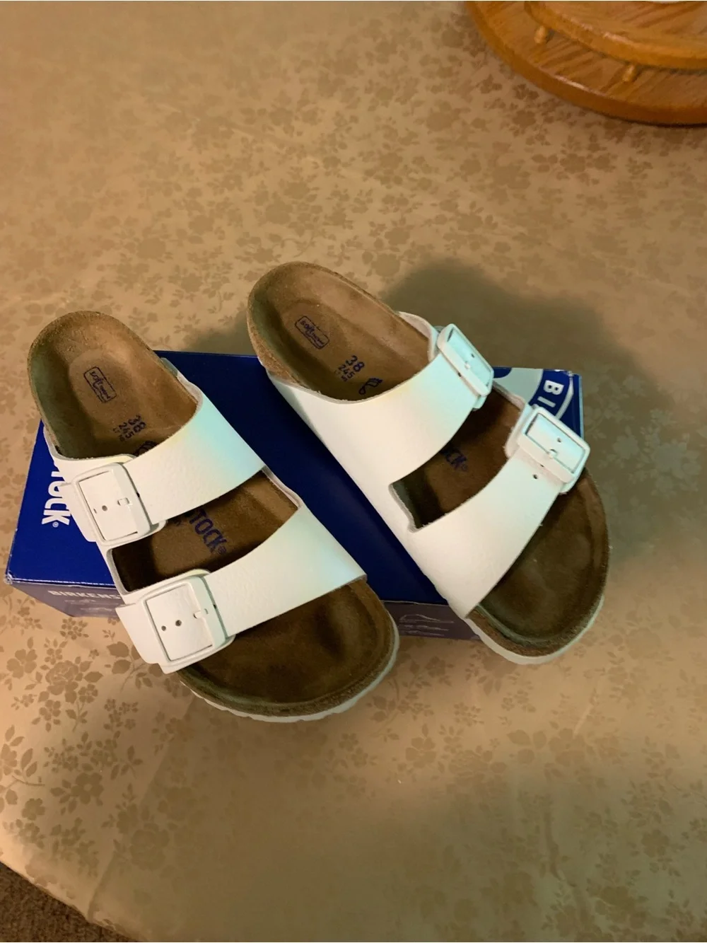 Birkenstock | Shoes | Birkenstock Arizona White Soft Footbed ...